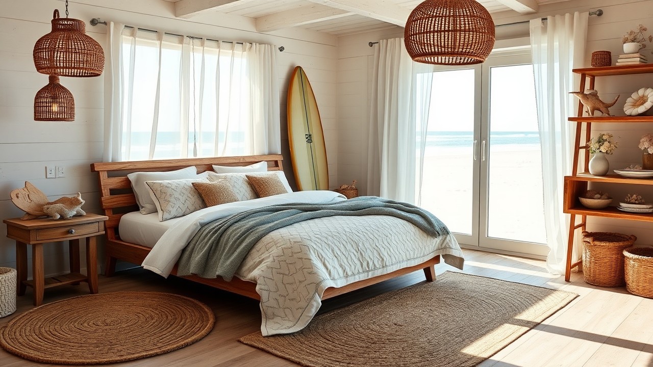 Cozy Surf House Bedroom Decor Ideas - Homespir