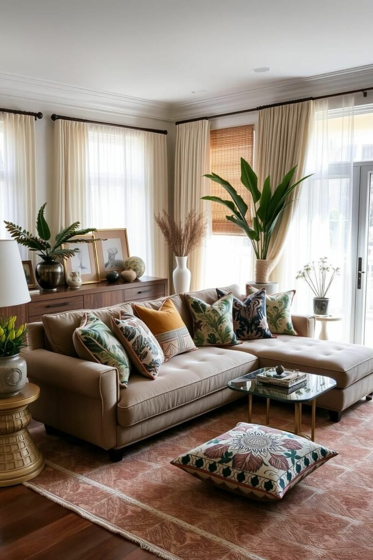 19 Tropical Boho-Chic Living Room Inspirations