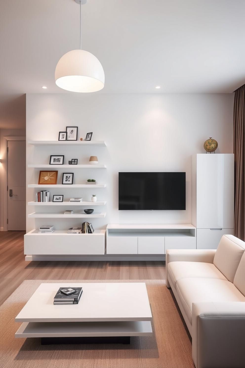 20 White-on-White Minimalist Living Room Concepts